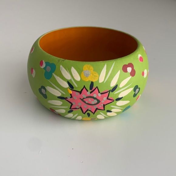 Jewelry | Wood Bracelet Hand Painted In Greece | Poshmark
